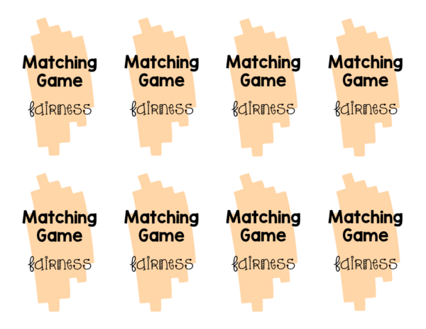 Fairness Matching Card Game | Made By Teachers