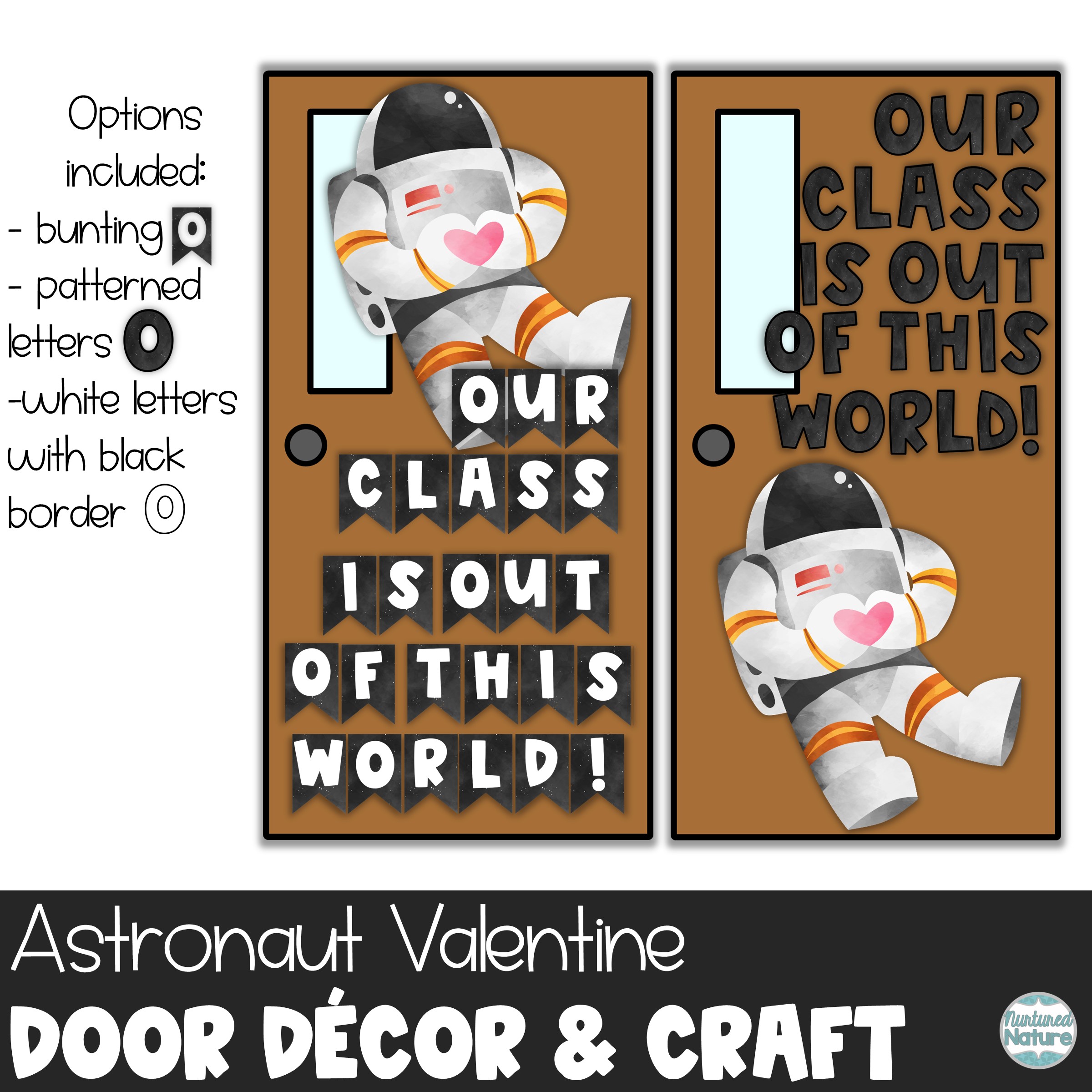 Valentine’s Day Door Display - Astronaut Ice Cream Bulletin Board with ...