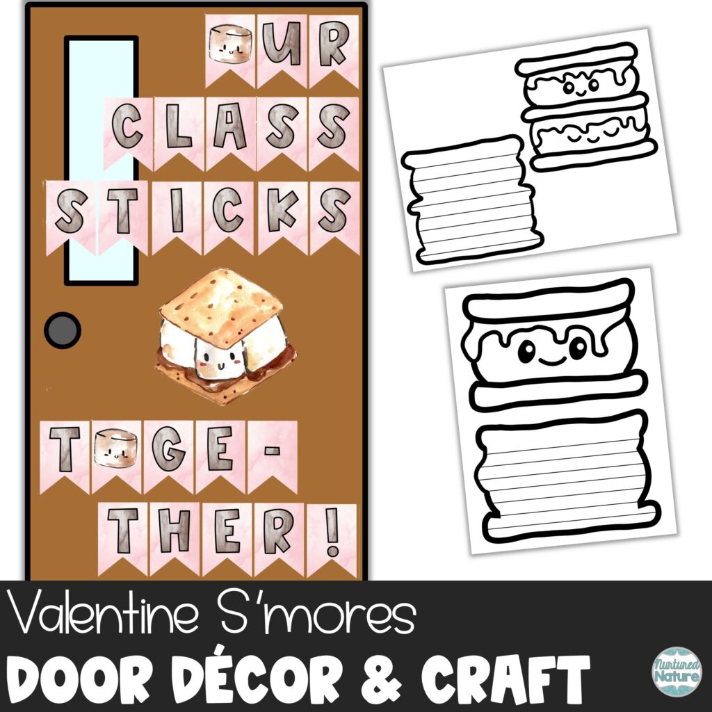 Valentine’s Day Party Door Display - S’mores Bulletin Board with ...