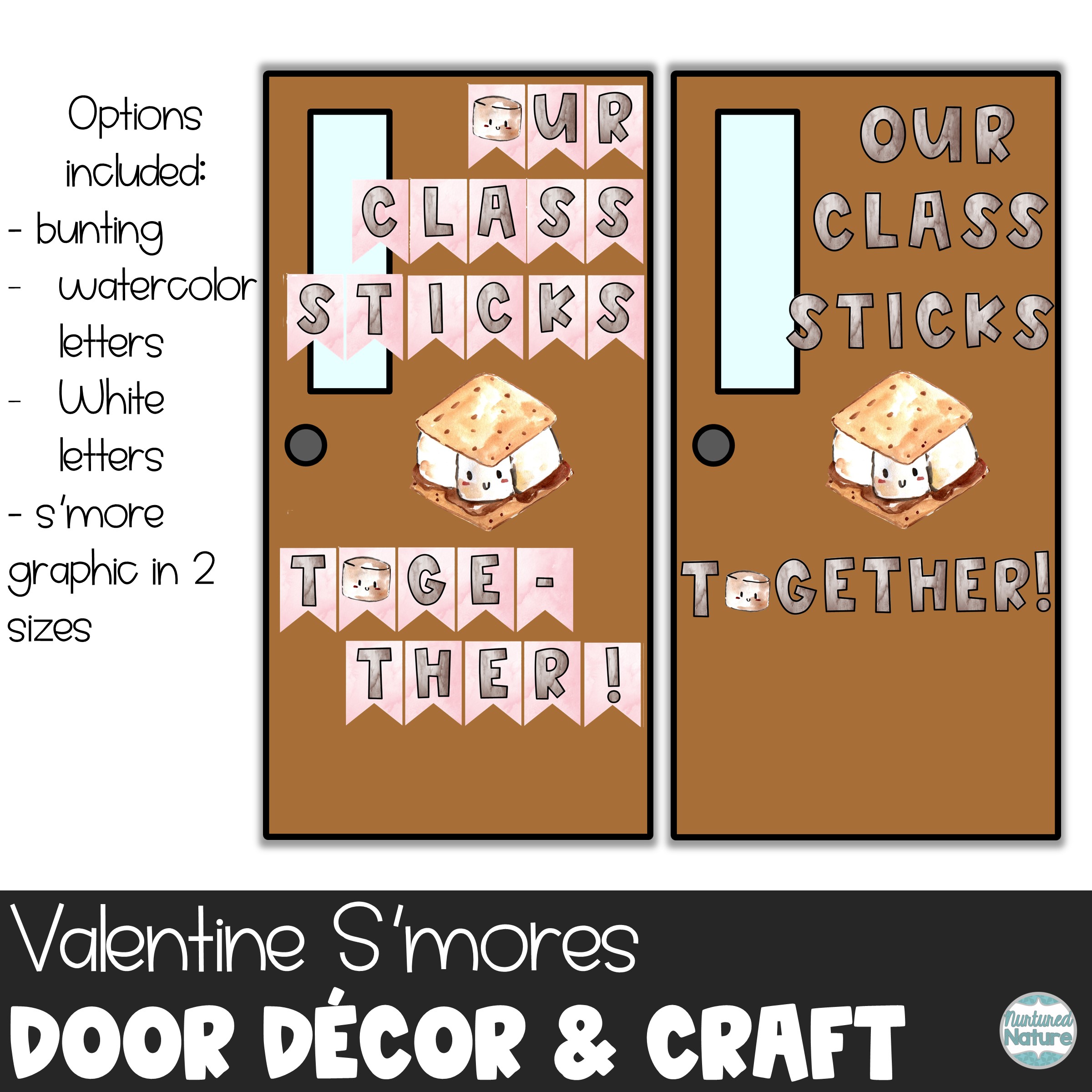Valentine’s Day Party Door Display - S’mores Bulletin Board with ...