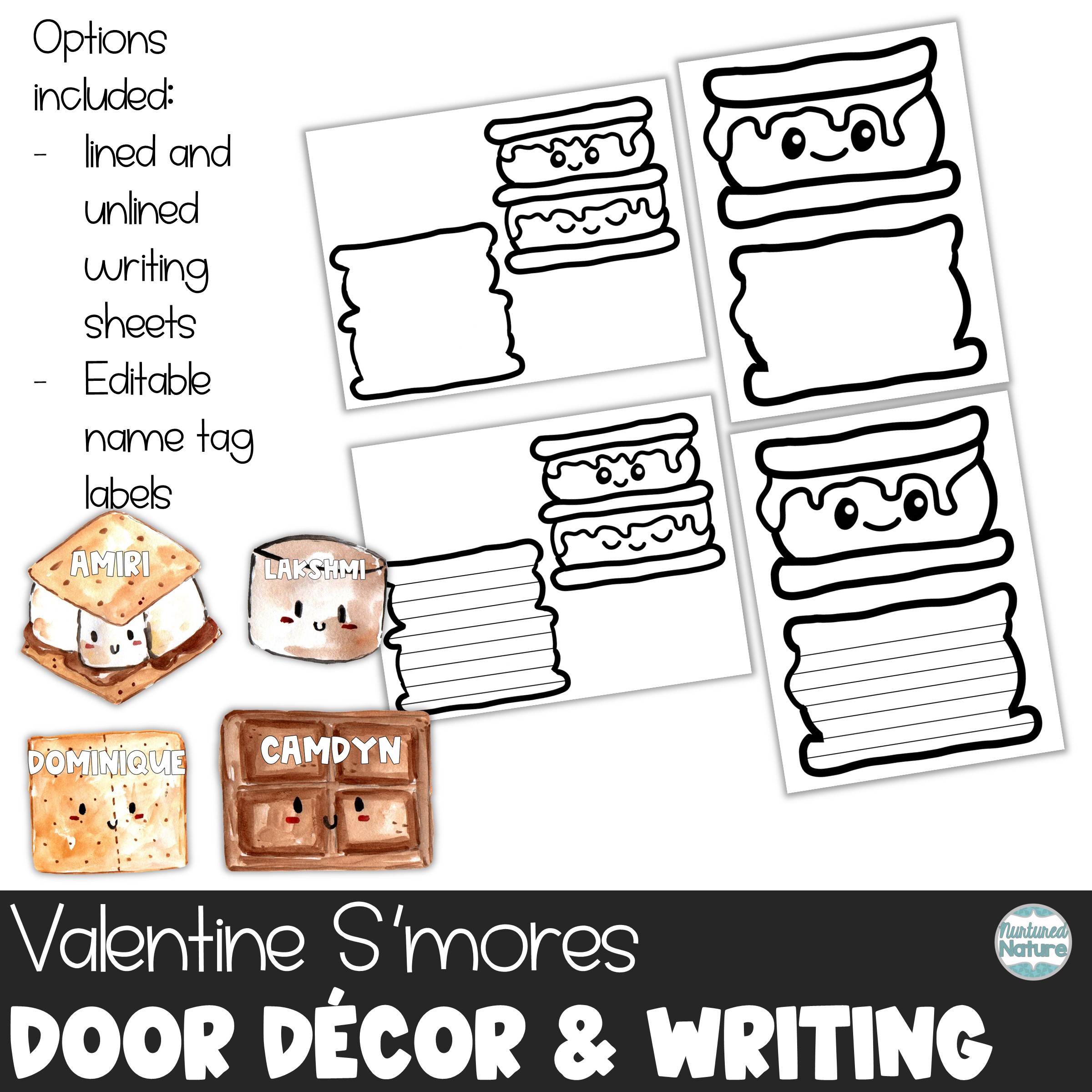 Valentine’s Day Party Door Display - S’mores Bulletin Board with ...