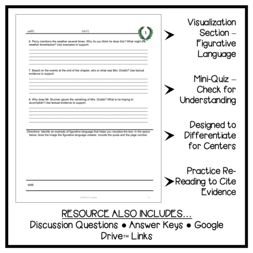 Percy Jackson and the Lightning Thief Novel Study - Made By Teachers