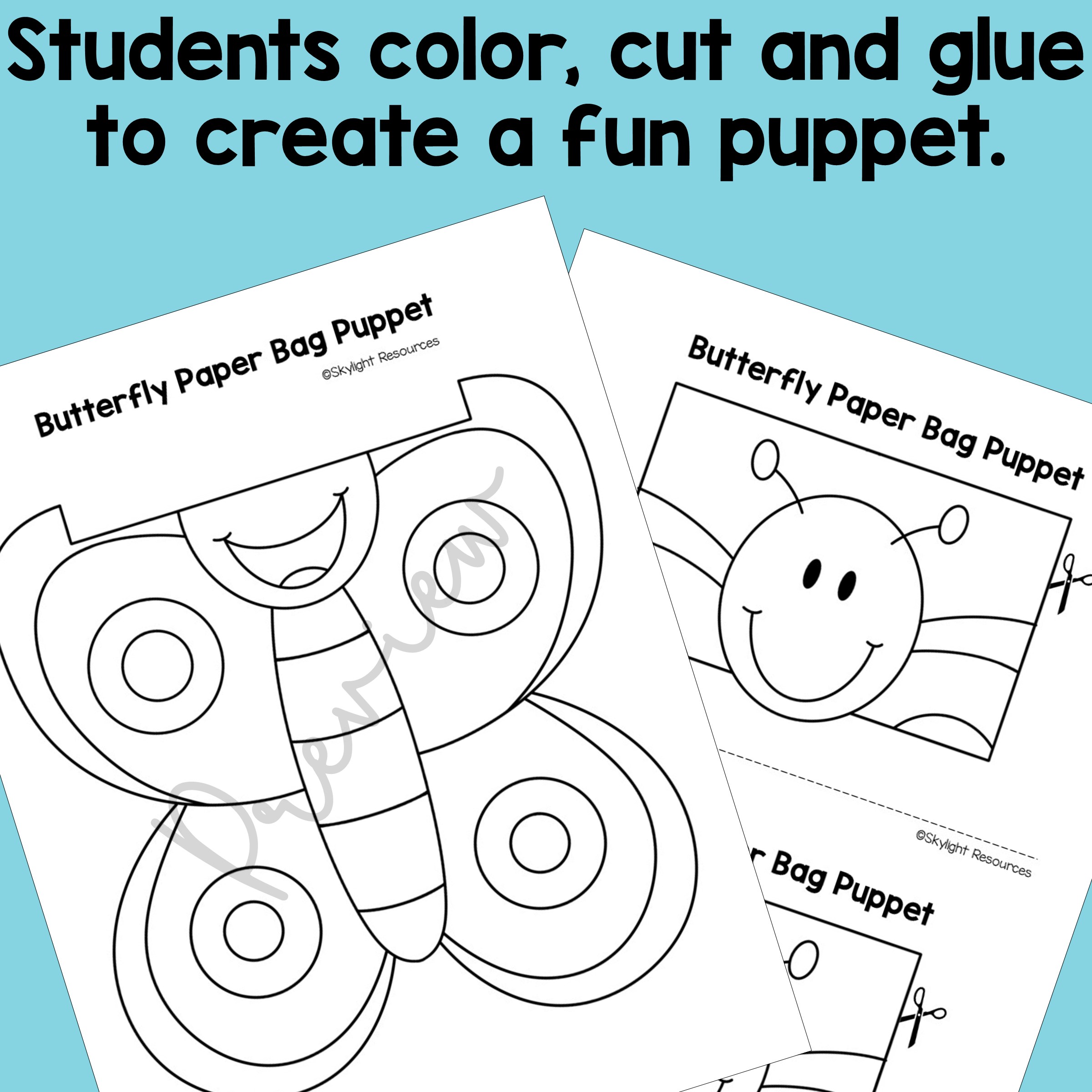 Butterfly Paper Bag Puppet | Spring Craft Activity | Made By Teachers