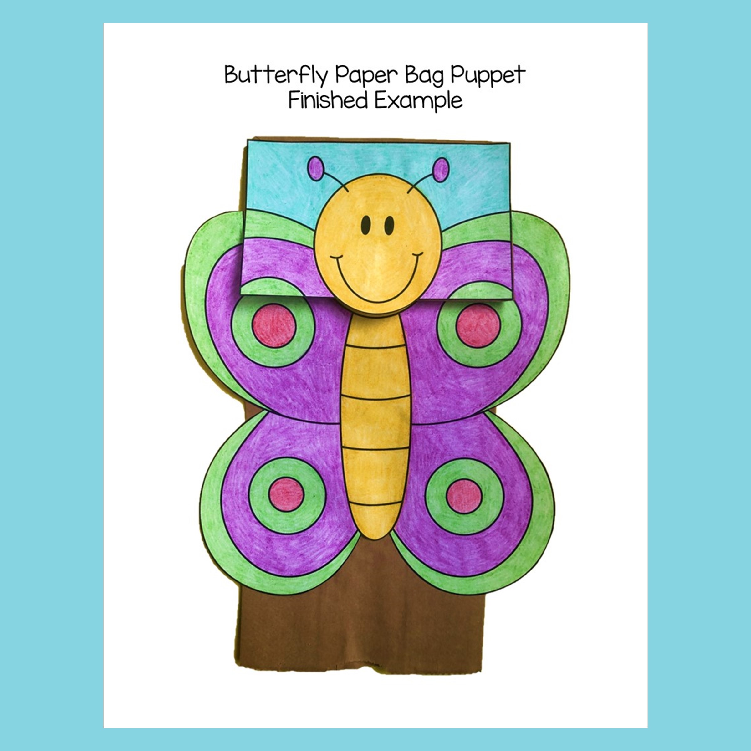 Butterfly Paper Bag Puppet | Spring Craft Activity | Made By Teachers