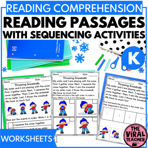 Winter Reading Comprehension and Questions and Sequencing Activities ...