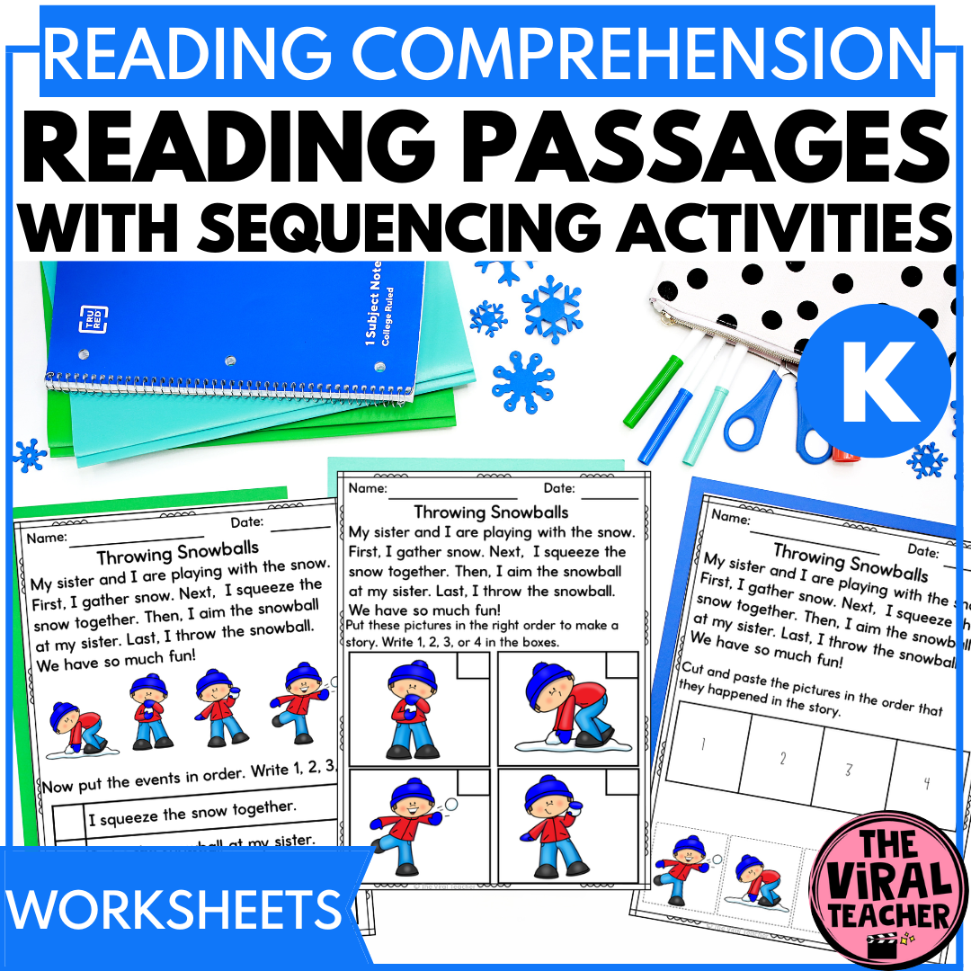 Winter Reading Comprehension and Questions and Sequencing Activities ...