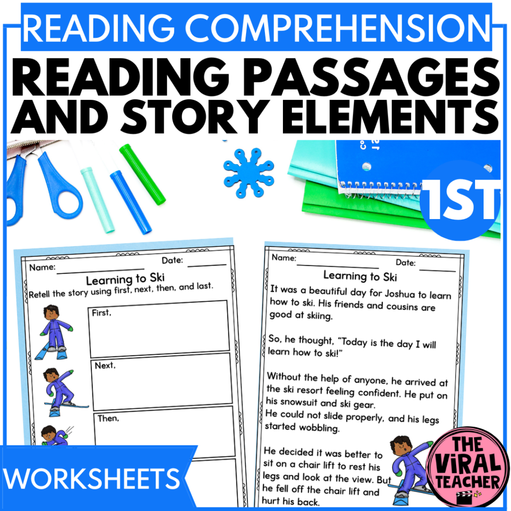 Winter Reading Passages and Comprehension Questions with Story Elements ...