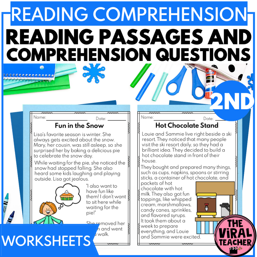Winter Activities Winter Reading Passages with Comprehension Exercises ...