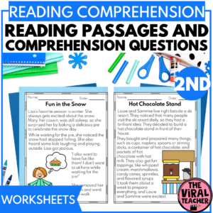 Winter Activities Winter Reading Passages with Comprehension Exercises ...