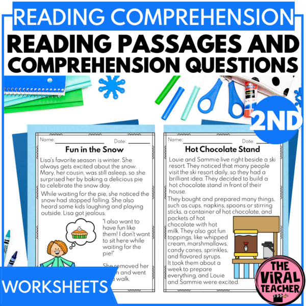 Winter Activities Winter Reading Passages with Comprehension Exercises ...