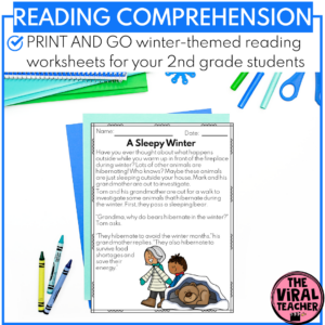 Winter Activities Winter Reading Passages with Comprehension Exercises ...