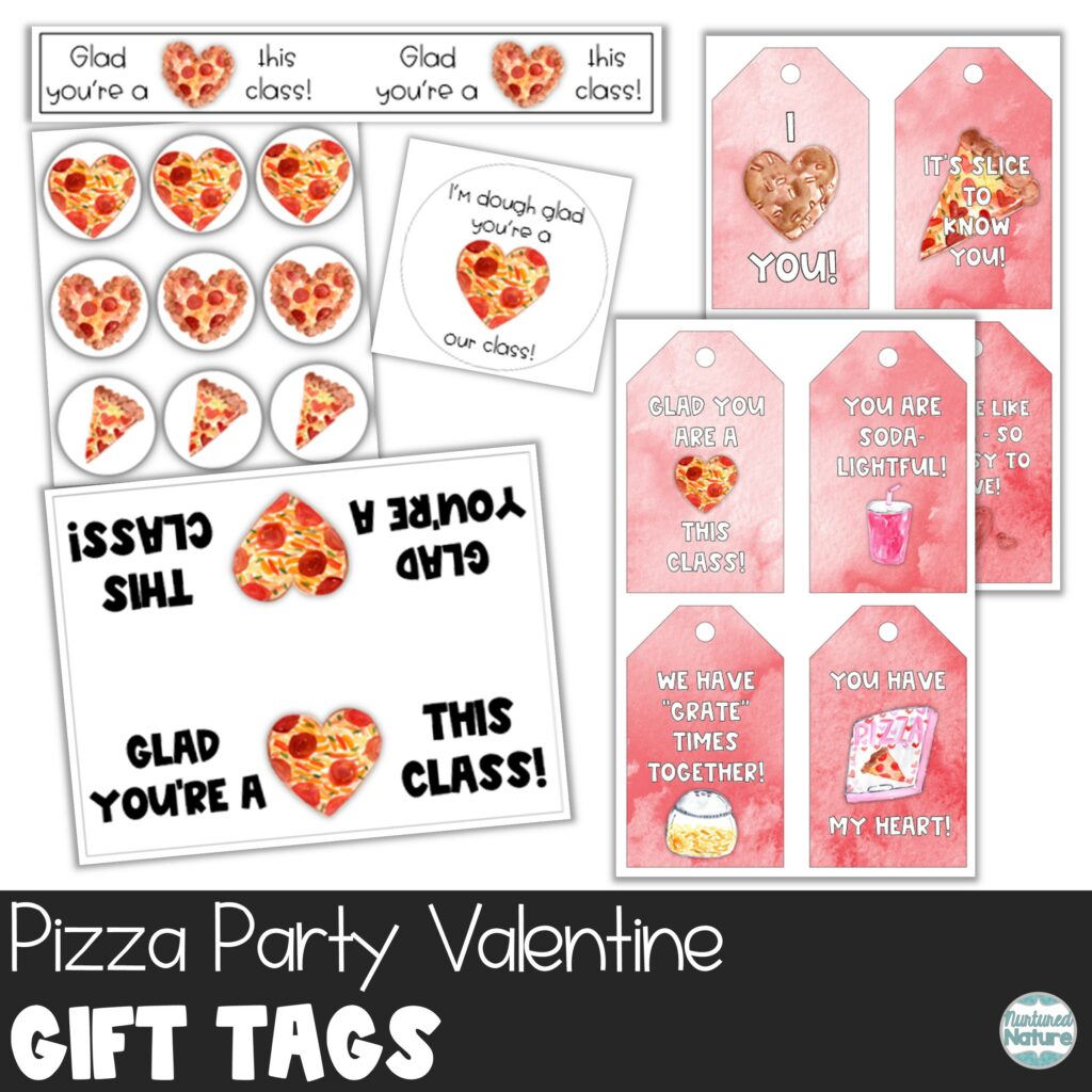 Valentine’s Day Gift Tags for Student Gifts from Teacher - Pizza Party ...