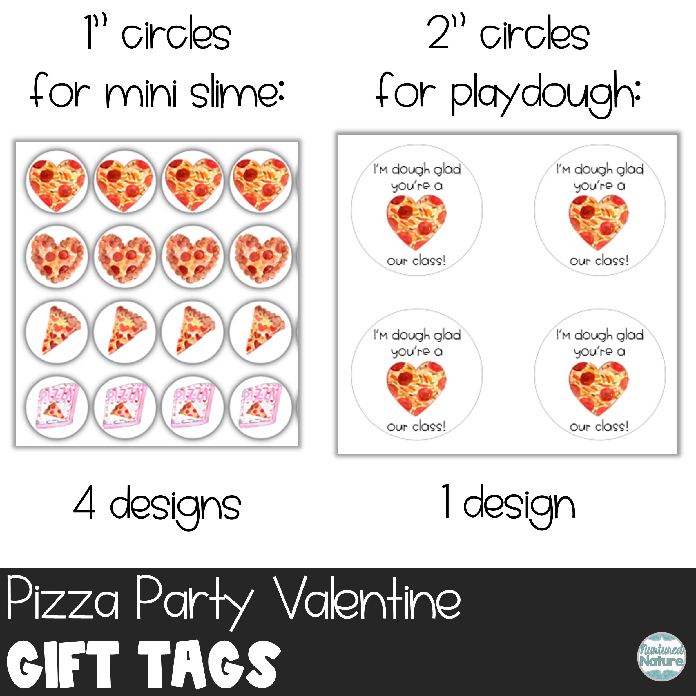 Valentine’s Day Gift Tags for Student Gifts from Teacher - Pizza Party ...