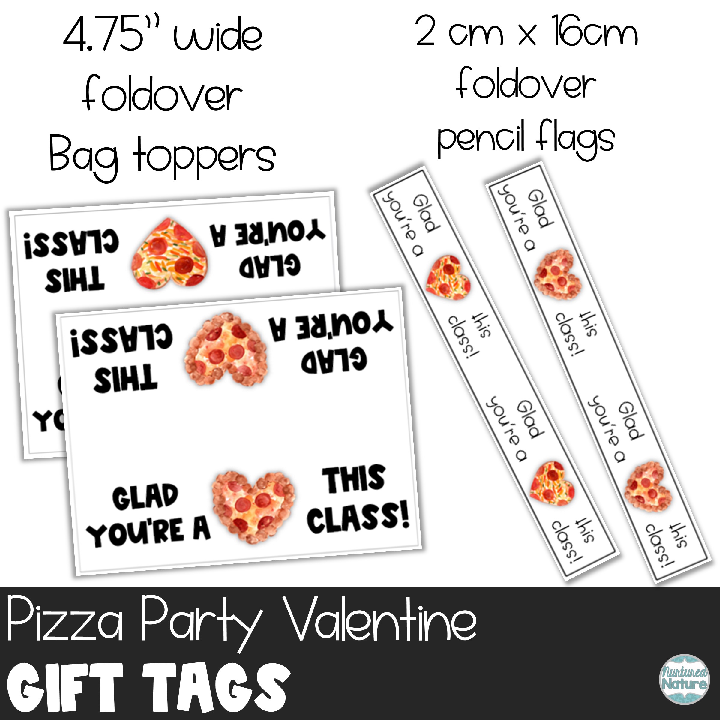 Valentine’s Day Gift Tags for Student Gifts from Teacher - Pizza Party ...