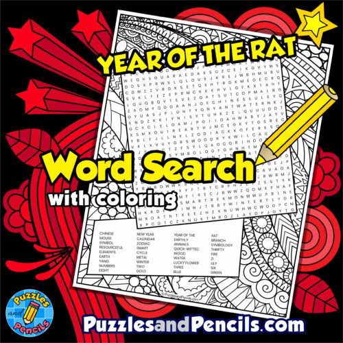 Positive Mindset Word Search Puzzle Activity Page with Coloring ...