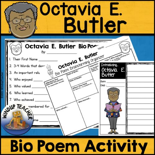 Octavia E. Butler Biography Poem Activity and Writing Paper - Made By ...