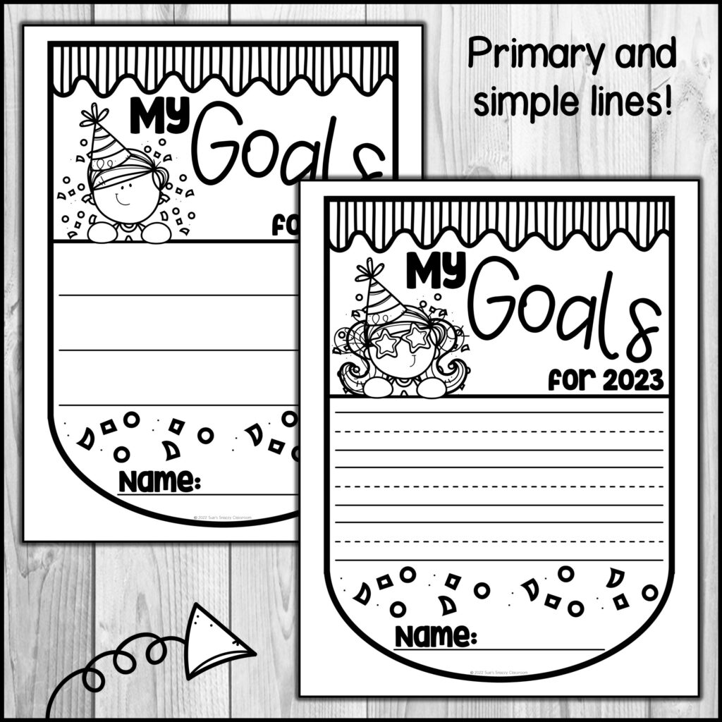 New Year Goals 2023 | Bulletin Board Writing Activity | New Year's ...