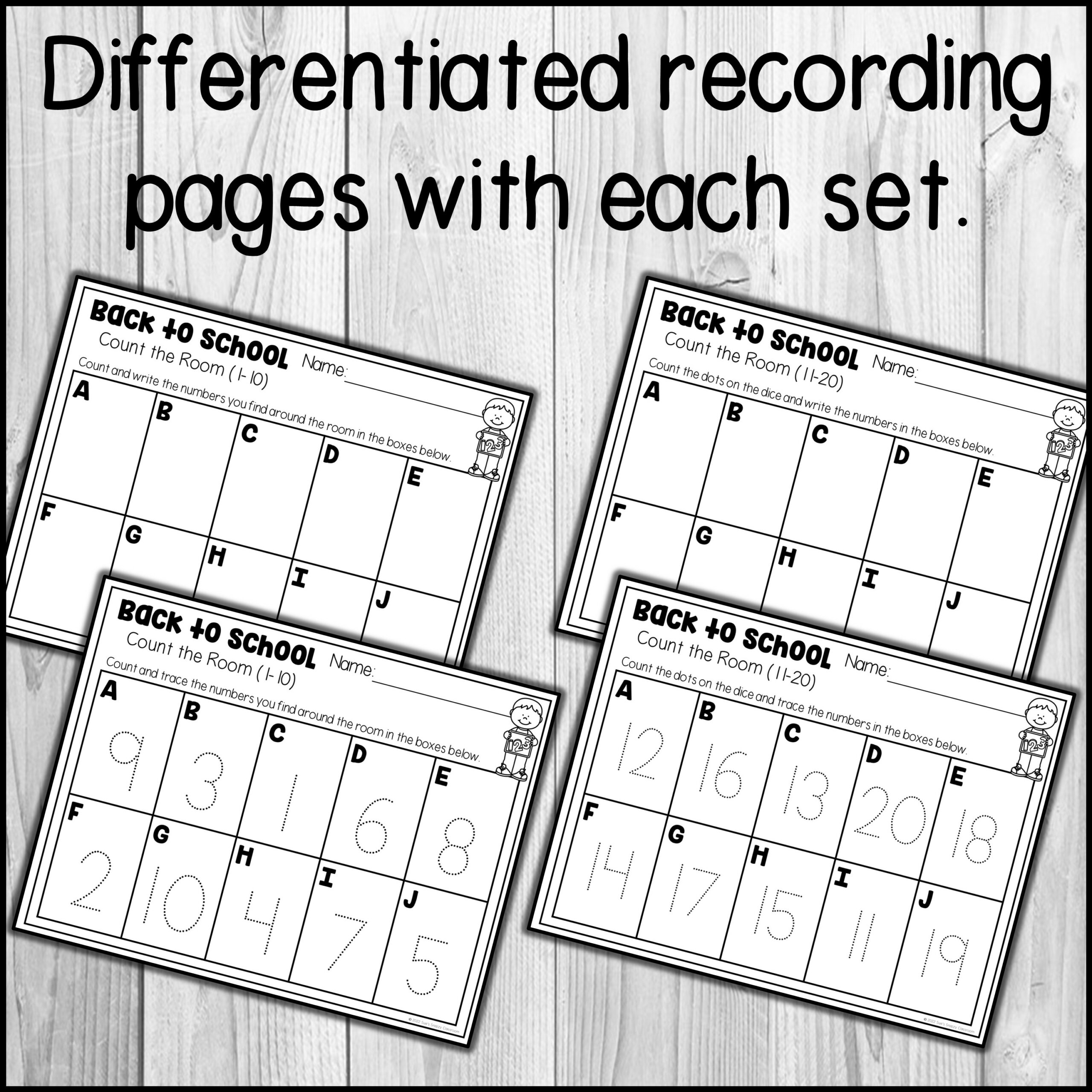 Back to School Center | Count the Room | Numbers 1 to 20 - Math ...