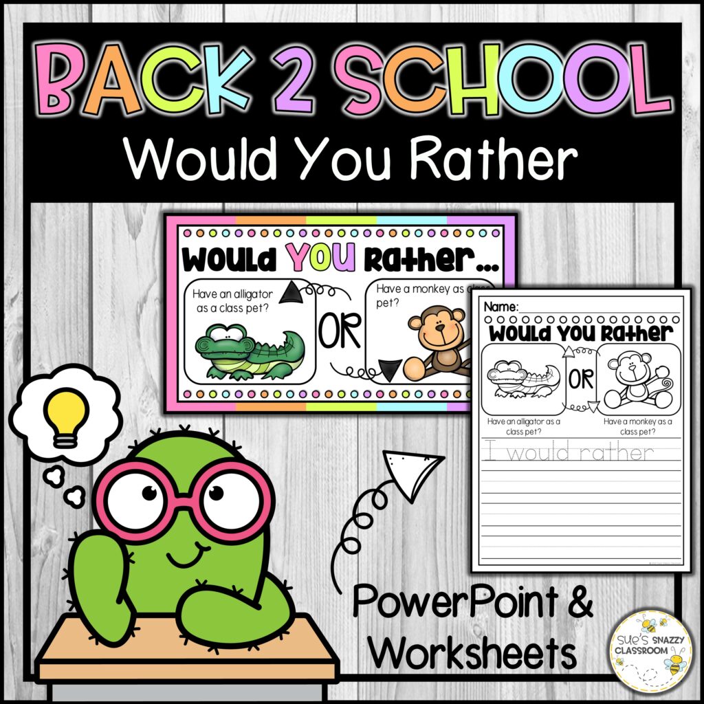 Back to School | Would You Rather Icebreaker Activity | First Week of ...