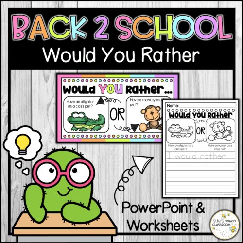 Back to School | Would You Rather Icebreaker Activity | First Week of ...