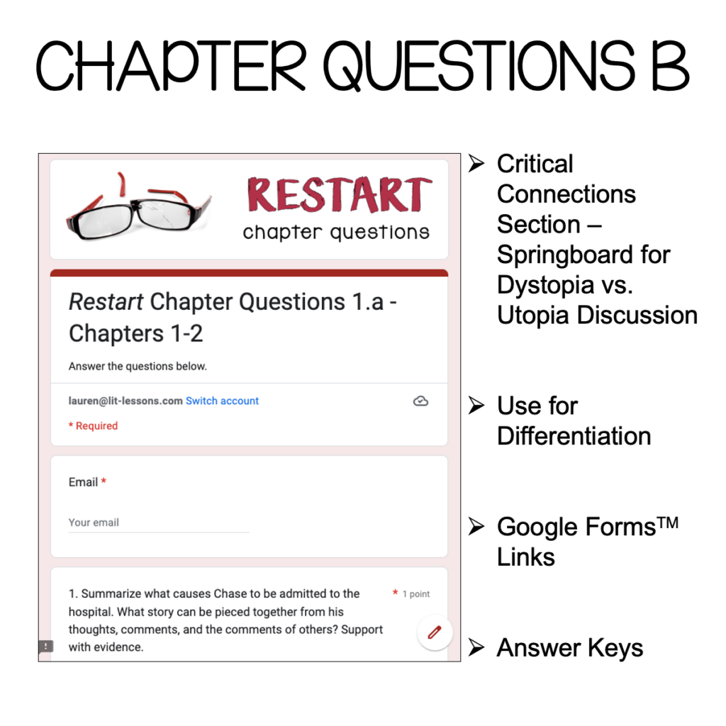 Restart Novel Study | Made By Teachers