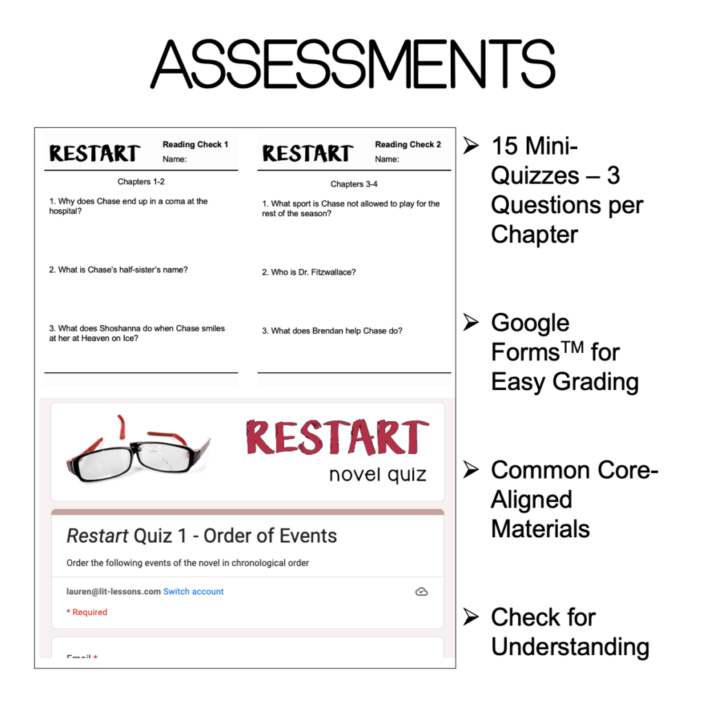 Restart by Gordon Korman Novel Study | Made By Teachers