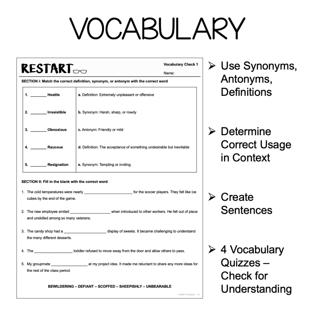 Restart by Gordon Korman Novel Study | Made By Teachers