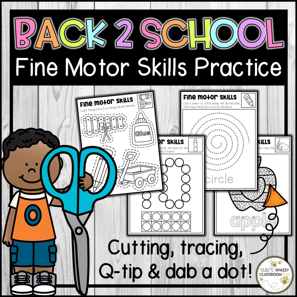Back to School | Fine Motor Skills Practice | Cutting, Dab a Dot ...