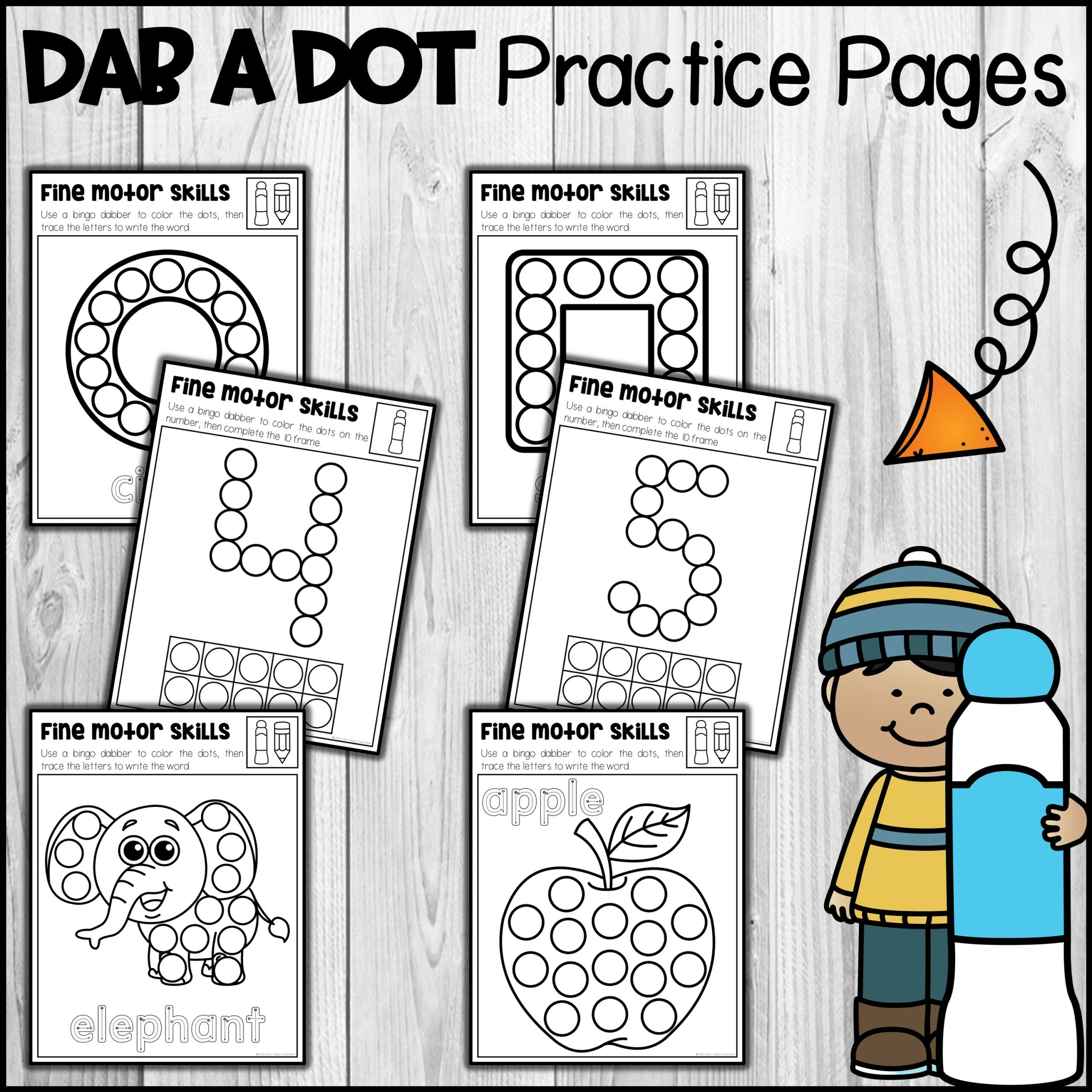 Back to School | Fine Motor Skills Practice | Cutting, Dab a Dot ...