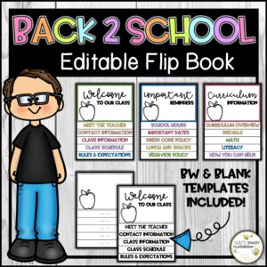 Back to School Flip Books | Editable Back to School Night Books | Made ...