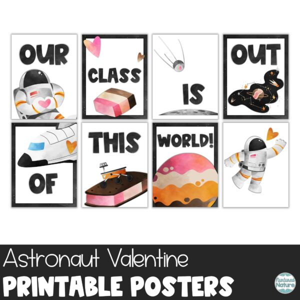 Valentine’s Day Bulletin Board Posters - Easy Astronaut Ice Cream Party ...