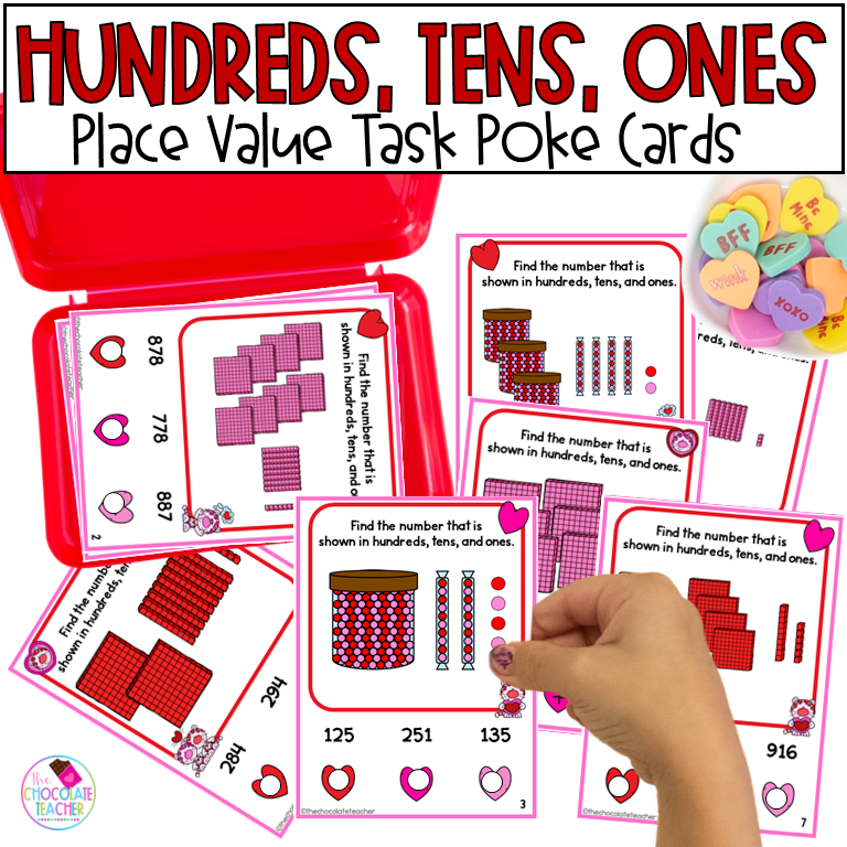 Valentine's Day Math - Place Value - Task Cards | Made By Teachers