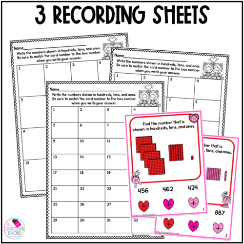 Valentine's Day Math - Place Value - Task Cards | Made By Teachers