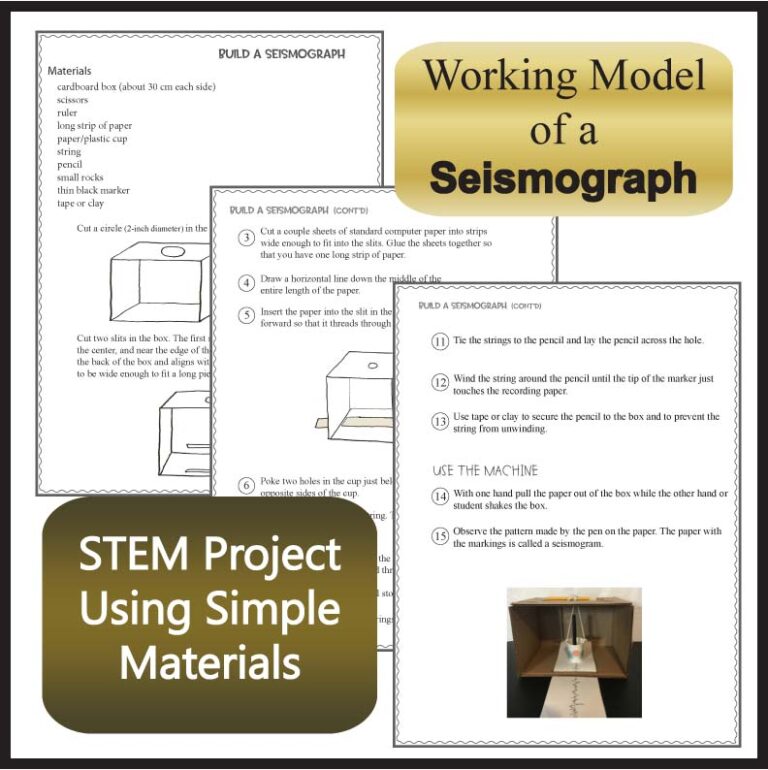 Build a Model of a Seismograph Earthquake Activity - Made By Teachers