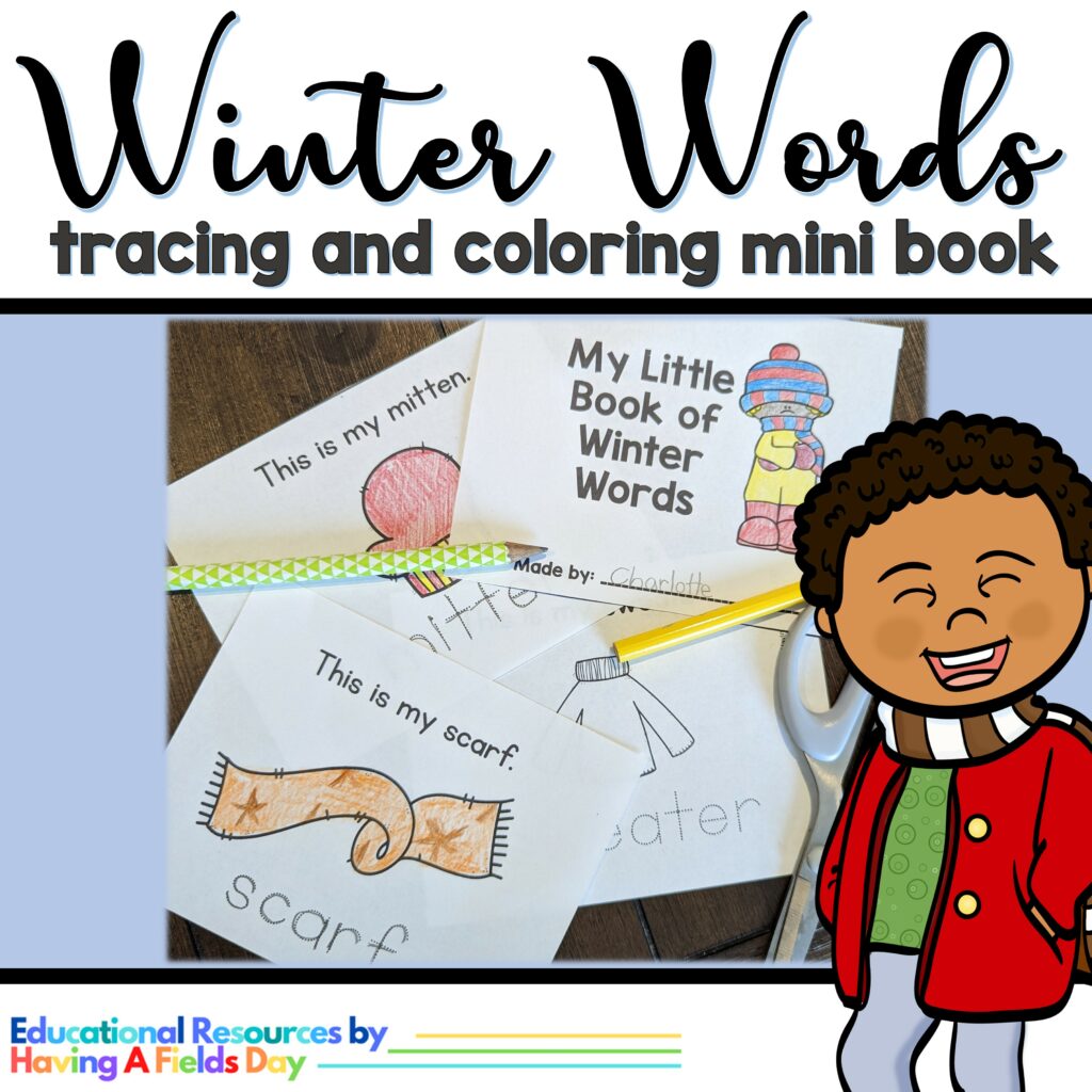 Winter Words Tracing Mini Book - Made By Teachers