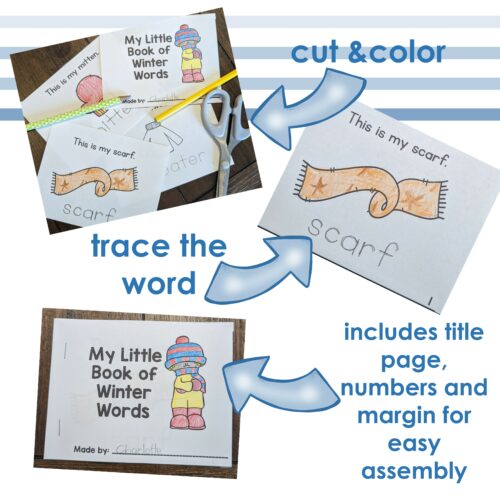 Winter Words Tracing Mini Book - Made By Teachers