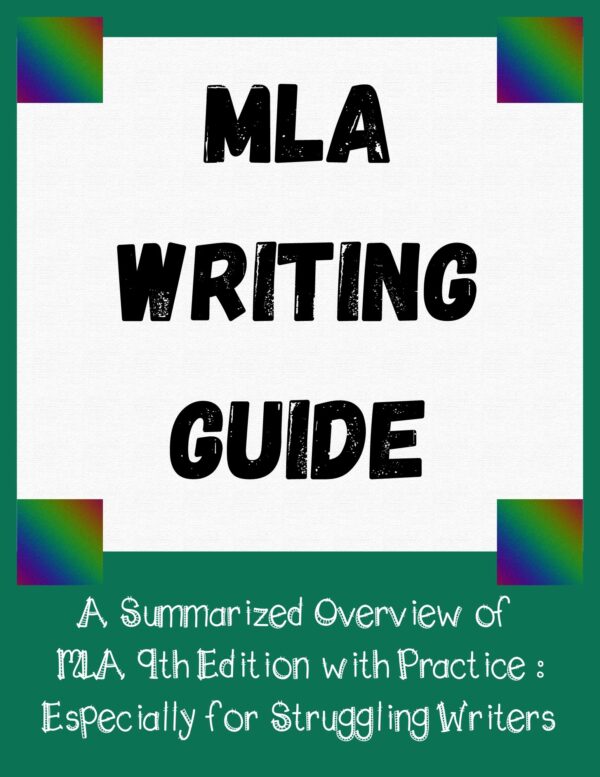 MLA Writing Guide - Practice summer essay 9th edition ELA high school ...