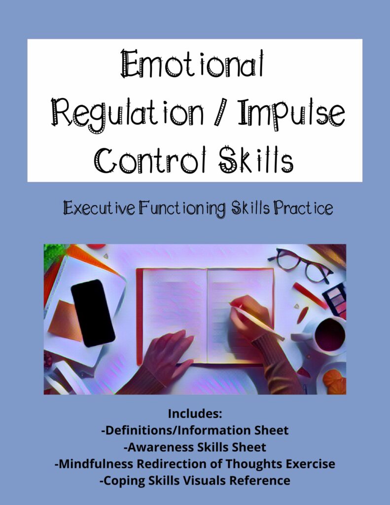 Executive Functioning - Emotional Regulation Impulse Control ADHD HS ...