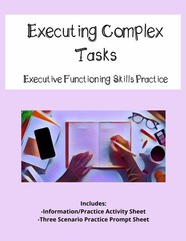 Executing Complex Tasks - Executive Functioning skills high school SPED ...