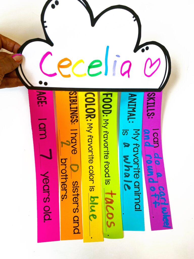 All About Me Back to School Activities for the Beginning of the Year ...