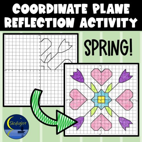 Spring Symmetry and Reflection Math Coordinate Plane Graphing Picture ...