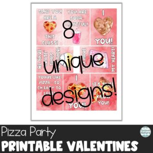 Pizza Party Valentine’s Day Cards from Teacher for Students | Made By ...