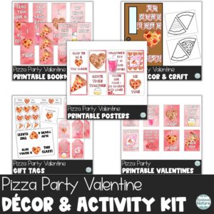 Valentine’s Day Party Decor and Activity Kit - Pizza Party Theme ...