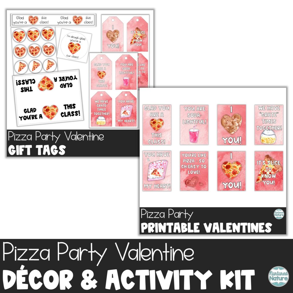 Valentine’s Day Party Decor and Activity Kit - Pizza Party Theme ...