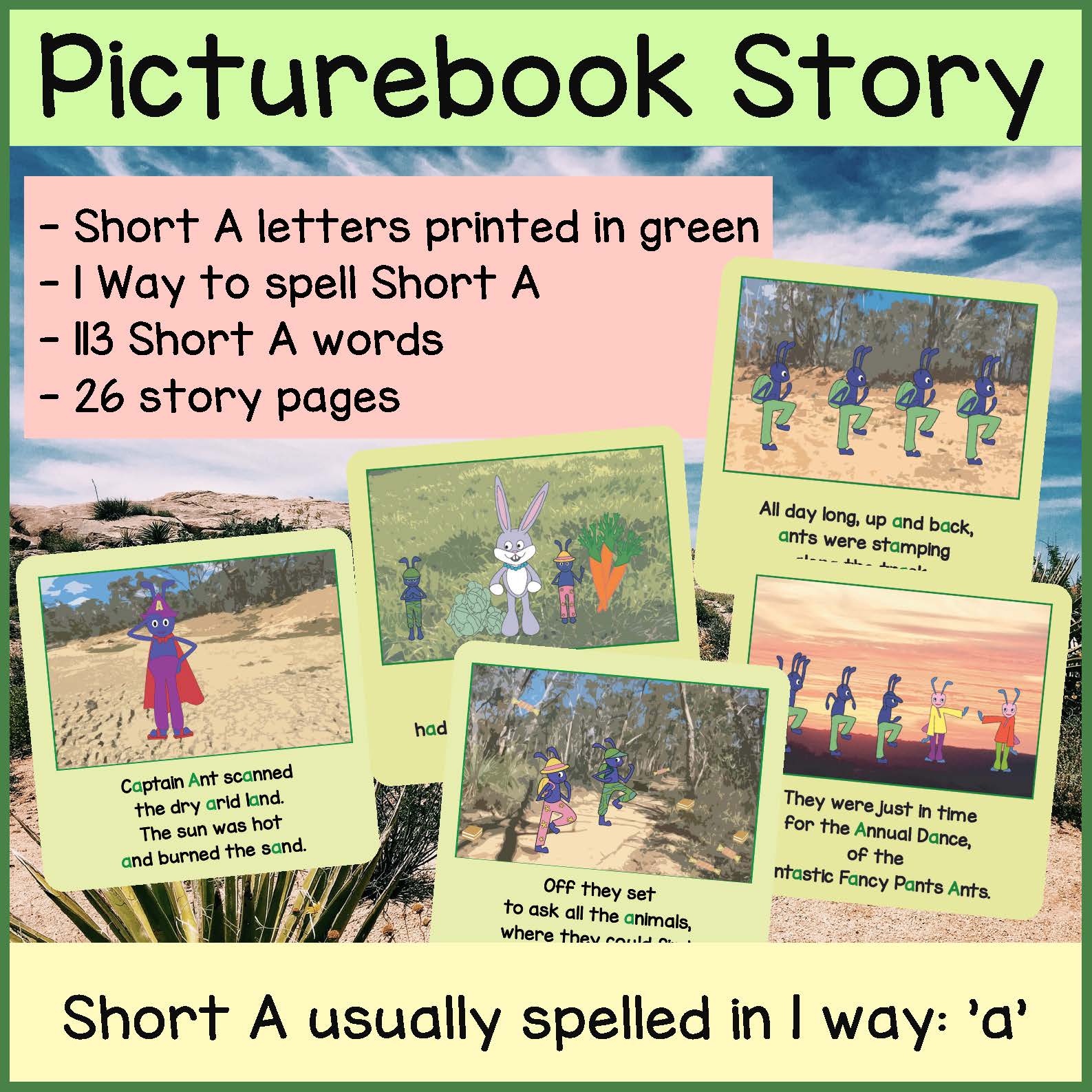 Phonics Story for Short A Words + Spelling Activities, Chart & Reading ...