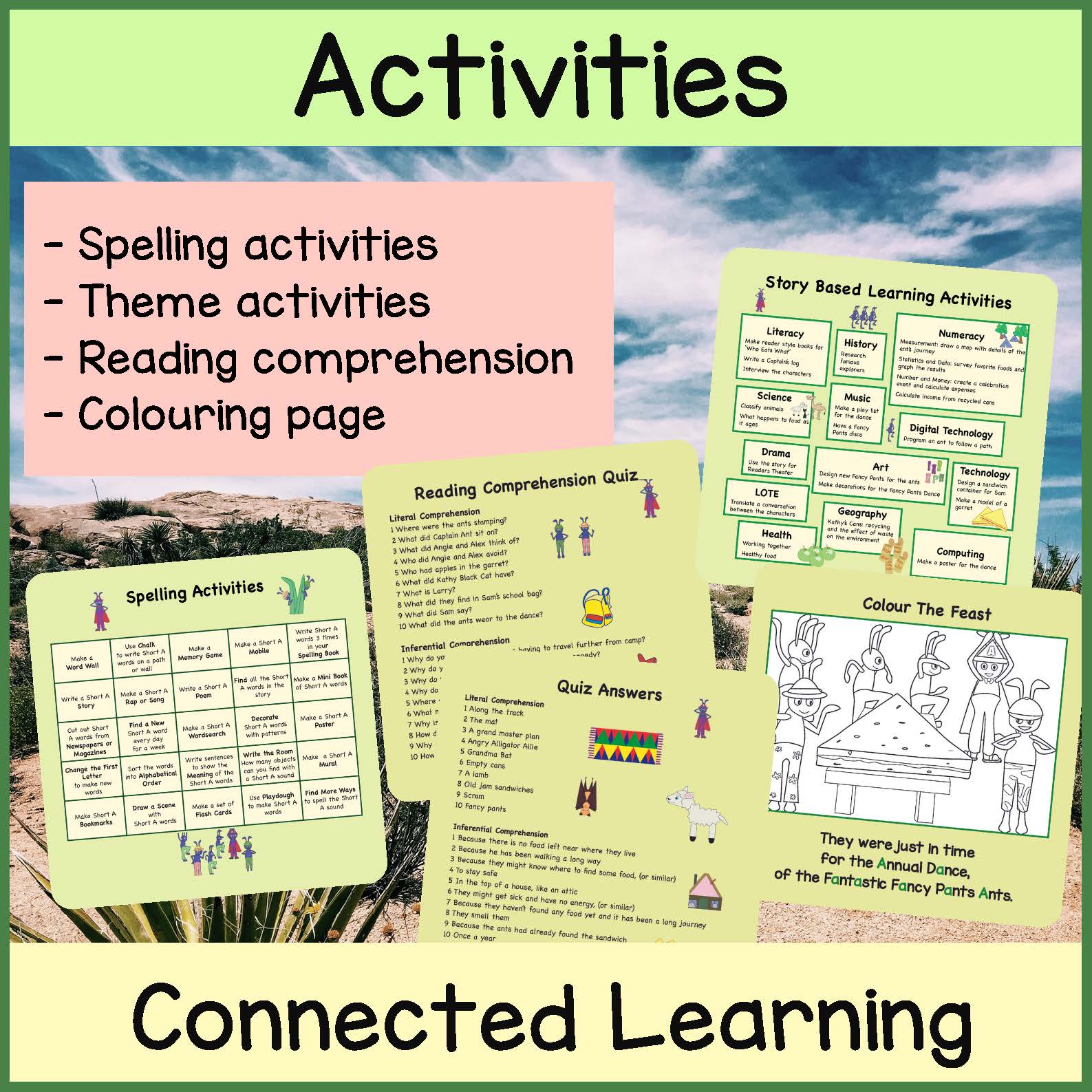 Phonics Story for Short A Words + Spelling Activities, Chart & Reading ...