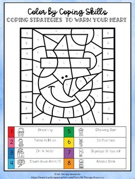 WINTER Color by COPING SKILLS | Made By Teachers