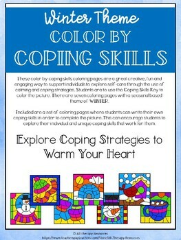 WINTER Color by COPING SKILLS | Made By Teachers