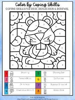 FALL Color by COPING SKILLS | Made By Teachers