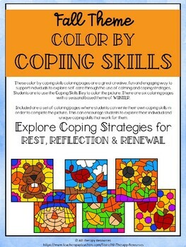 FALL Color by COPING SKILLS - Made By Teachers